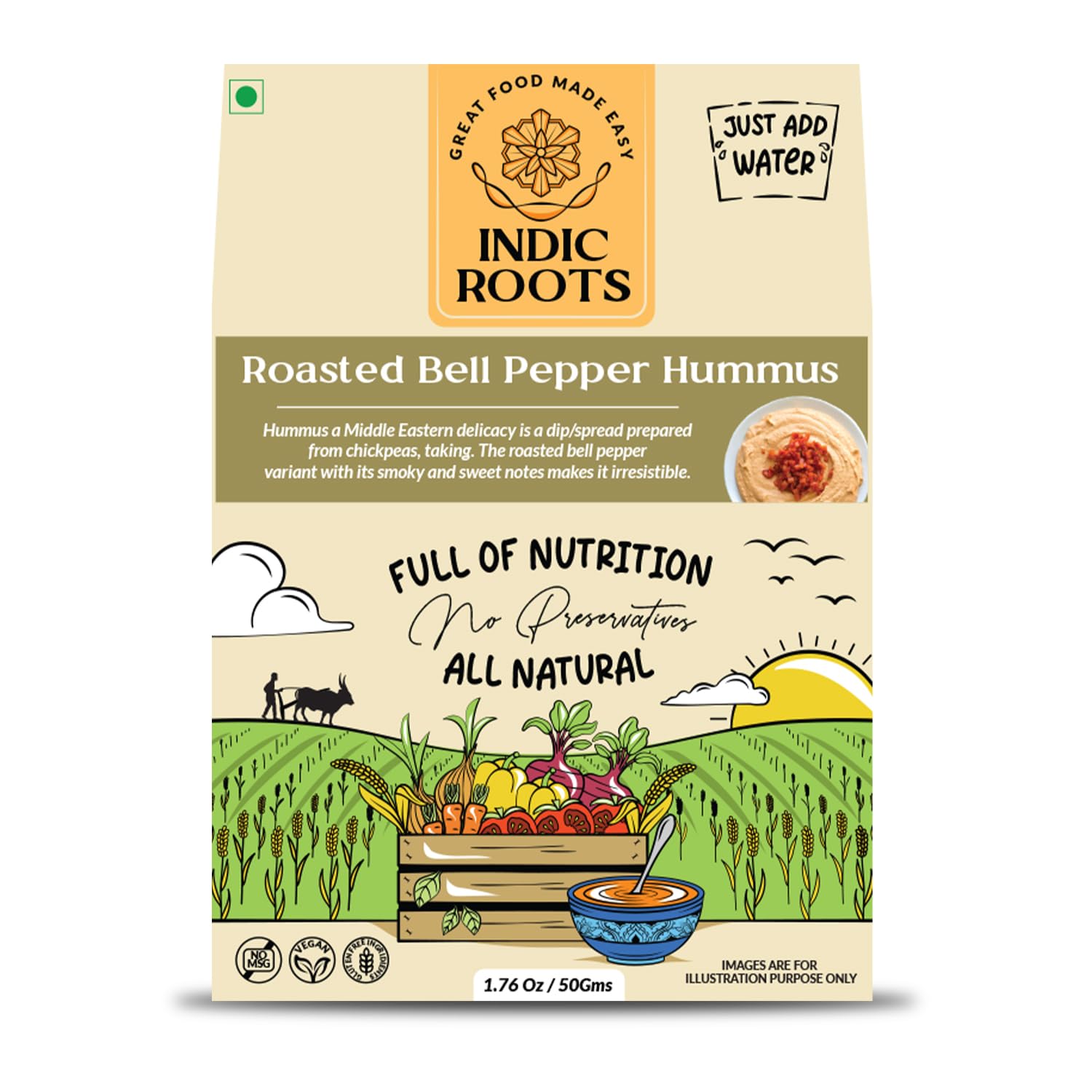 Amazon.com: Organic Roots Bell Pepper Hummus, Traditional Flavors ...
