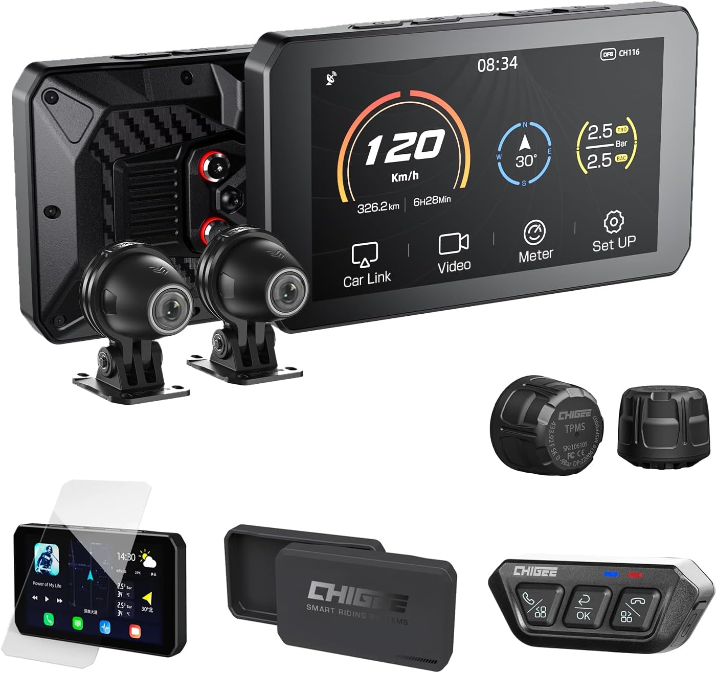 Amazon.com: CHIGEE AIO-5 LITE,External Tire Pressure Sensor,Wireless ...