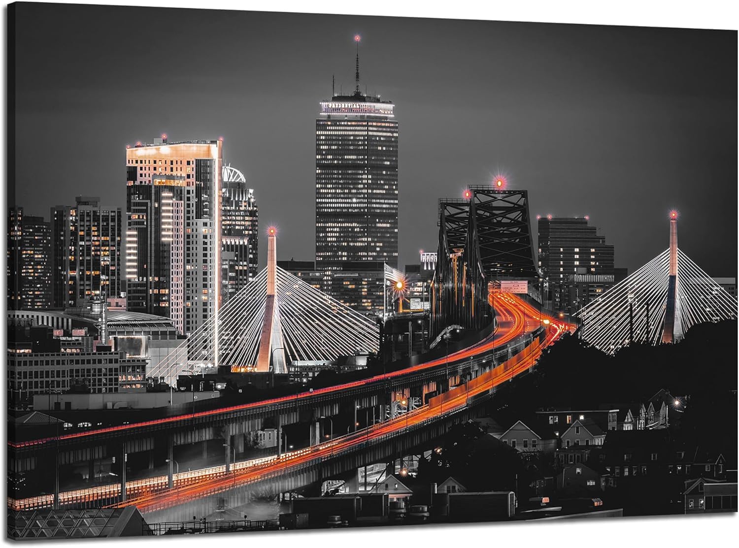 Amazon.com: Boston Wall Art Boston Black and White Wall Decor Boston ...