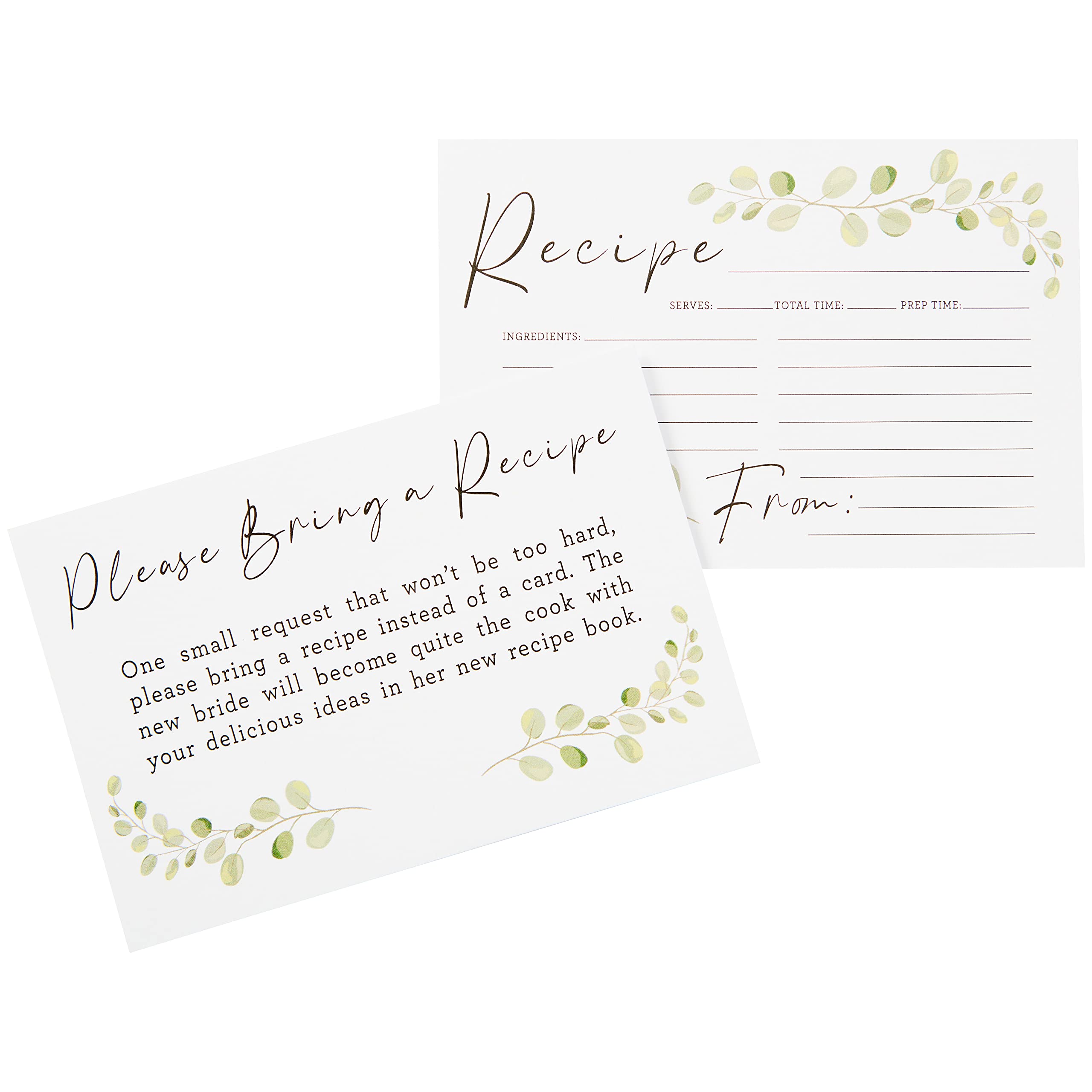 Bridal Invitations With Recipe Cards Fall Recipe Card Template | Fall