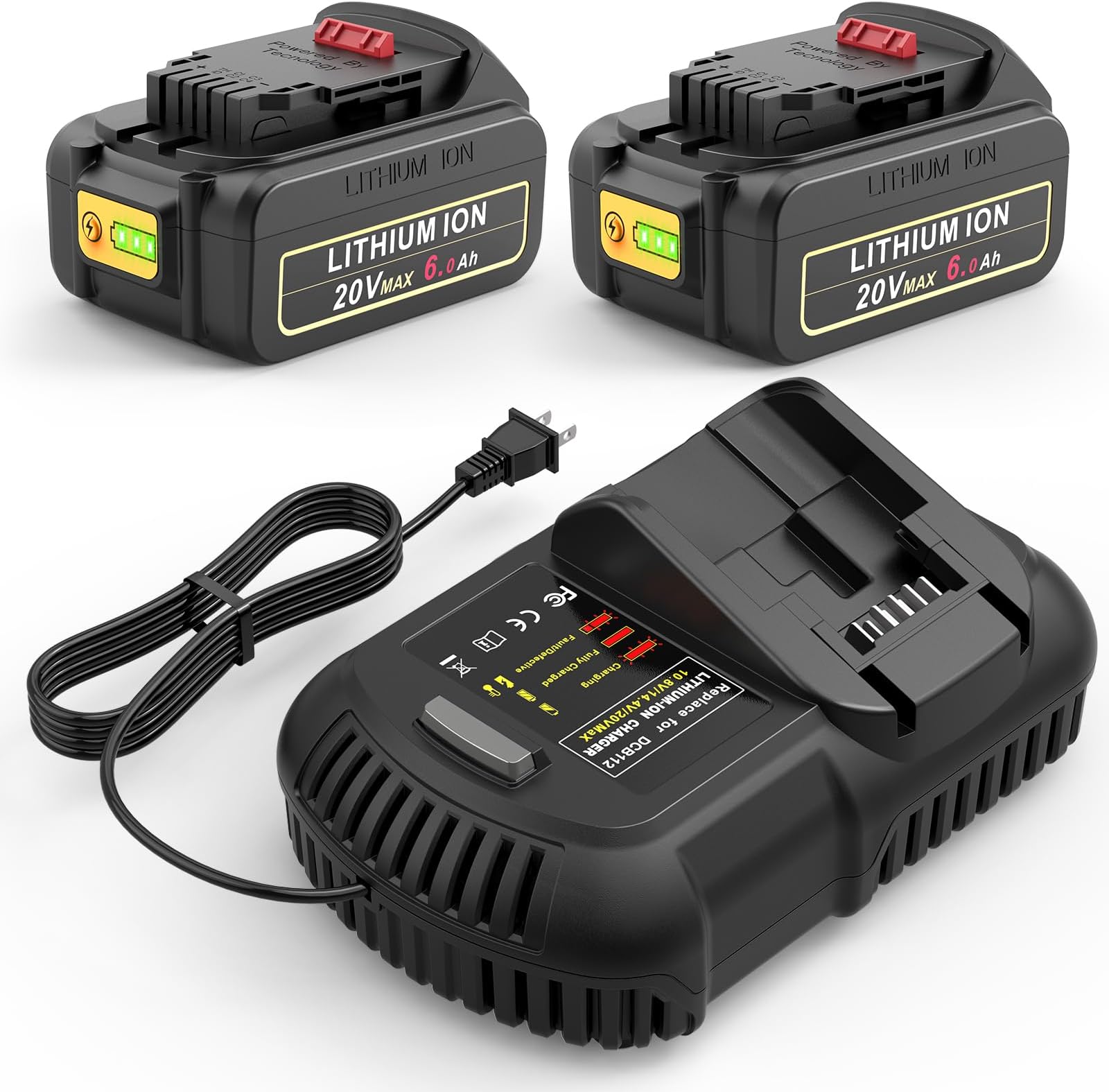 Amazon.com: TREE.NB 6.0Ah Replacement for Dewalt 20V Battery and ...