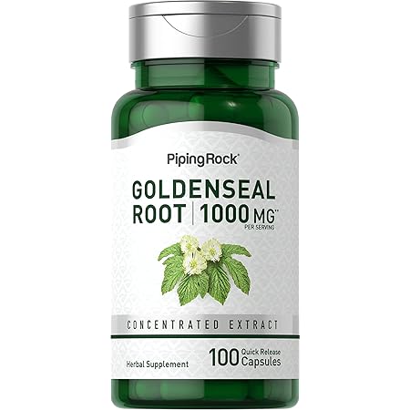 Amazon.com: Piping Rock Goldenseal Root Capsules 1000mg | 100 Capsules ...