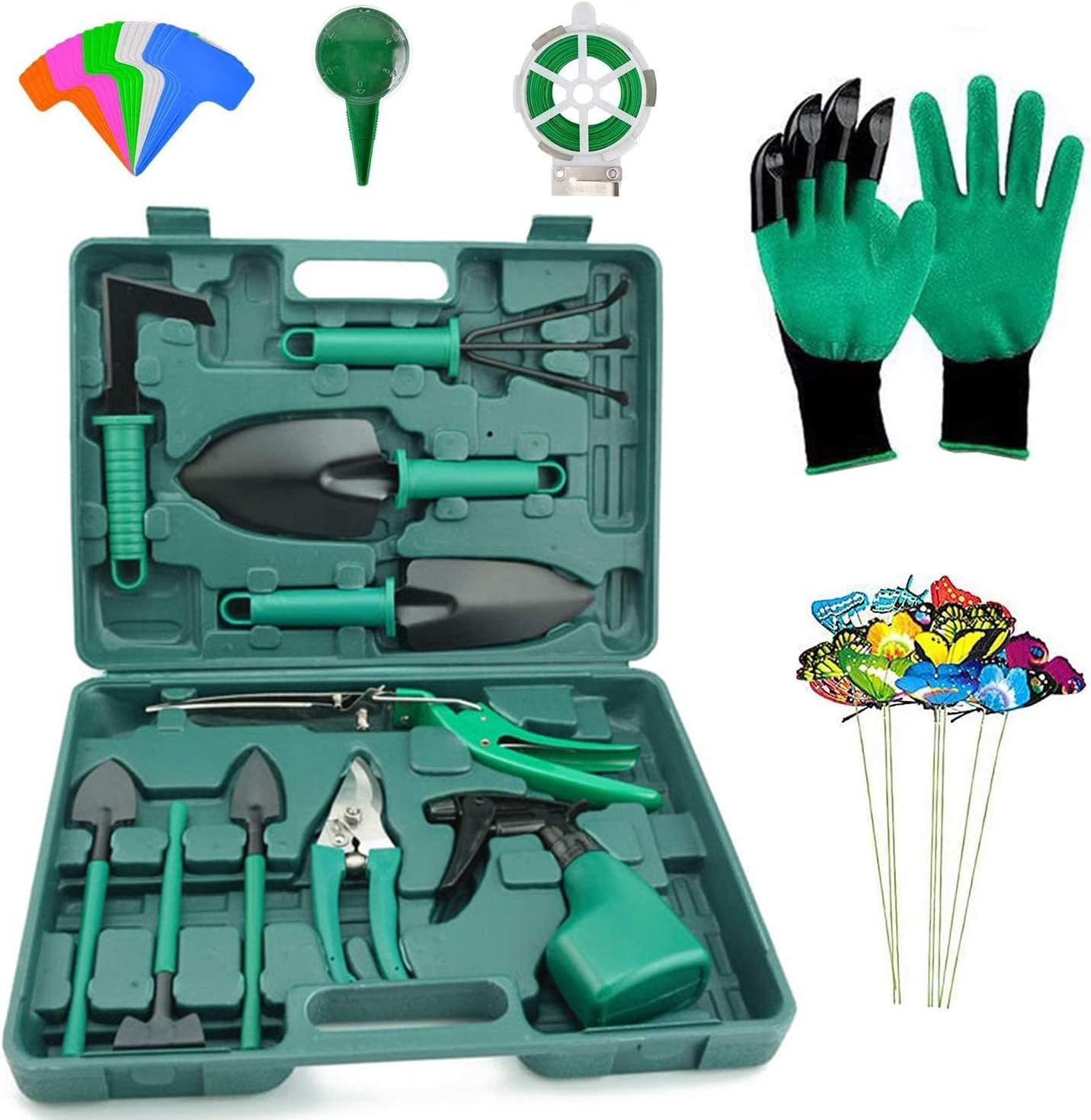 Amazon.com : DM Garden Tools Set, 35 PCS Gardening Tools with Green ...