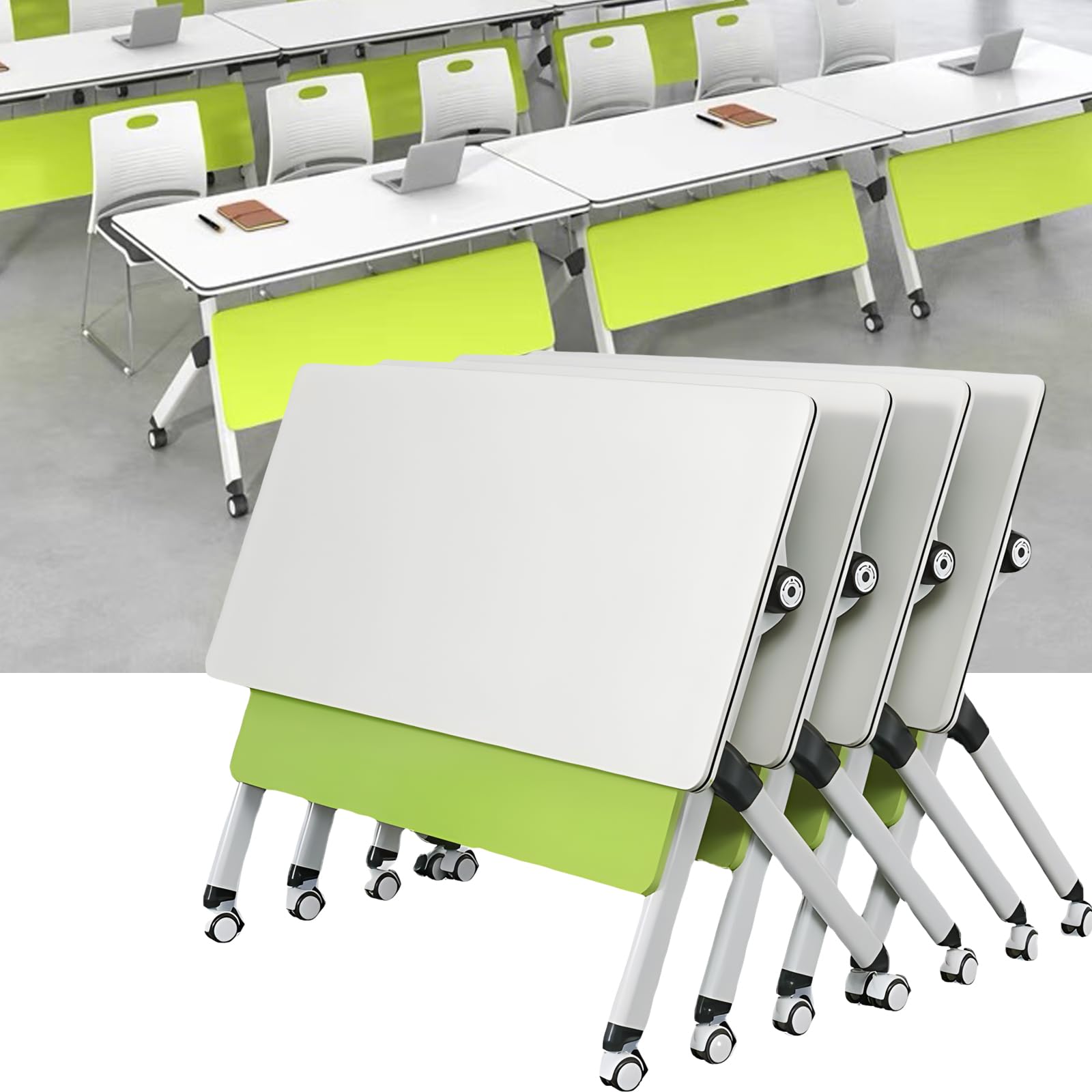 Amazon.com: Conference Room Table - 4 Pack Modern Office Folding ...
