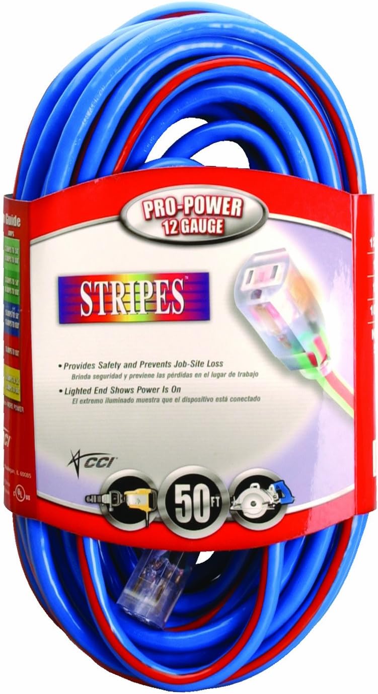 Stanley 56775 25ft 3-Outlet Outdoor Landscaping Extension Cord, Green ...