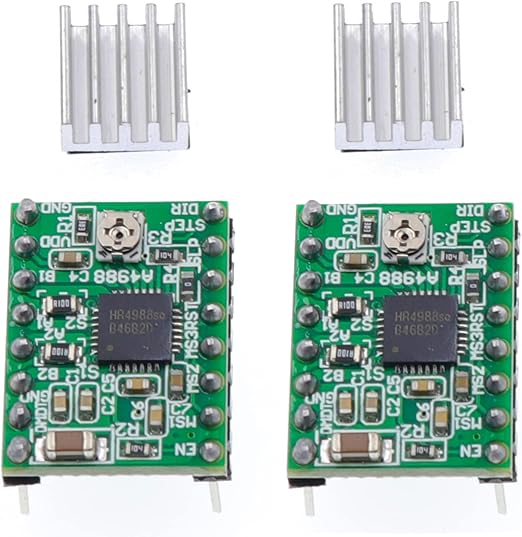 Amazon.co.jp: RASBEE 2個セット A4988 ステッピングモータドライバモジュール HR4988 3Dプリンタ制御ボード ...
