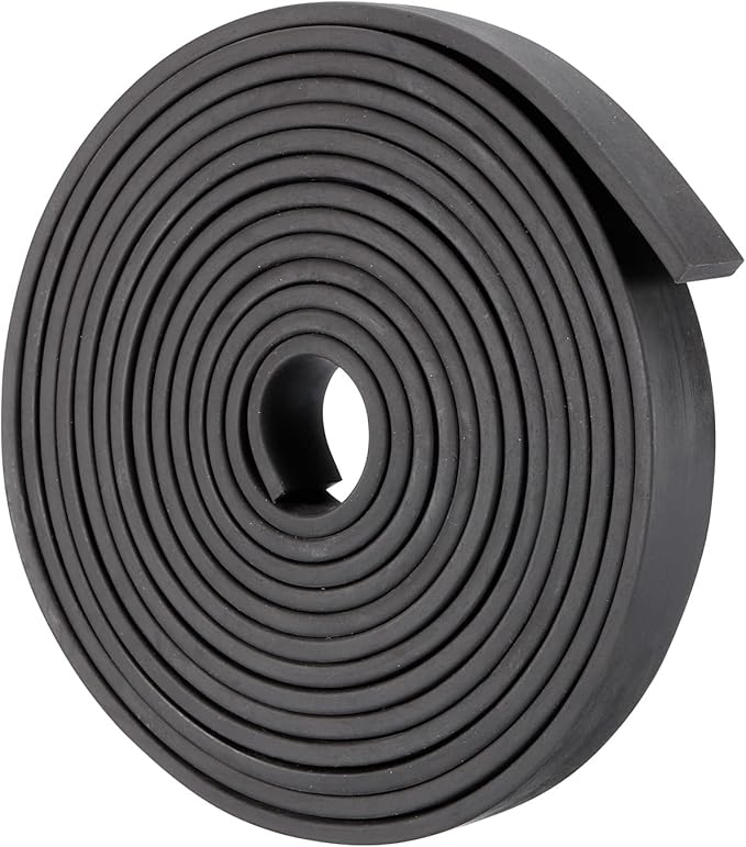 uxcell Neoprene Rubber Sheet Rolls 3/16" T x 0.79" W x 78.74" L, Solid ...