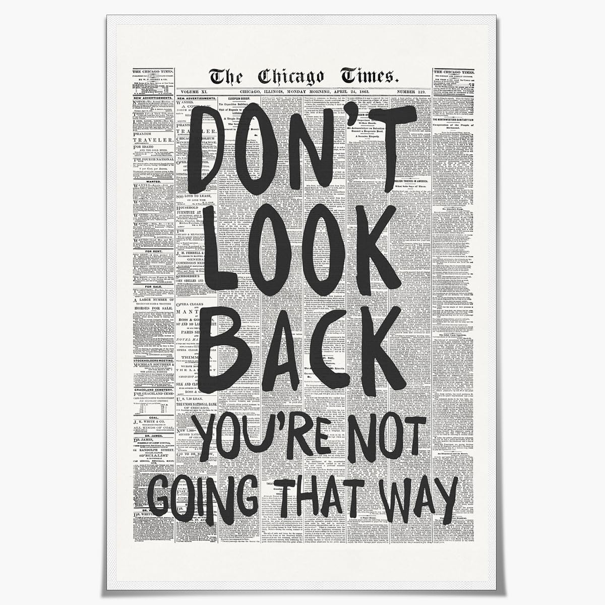 Amazon.com: Retro Newspaper Posters Positive Affirming Quotes Posters ...