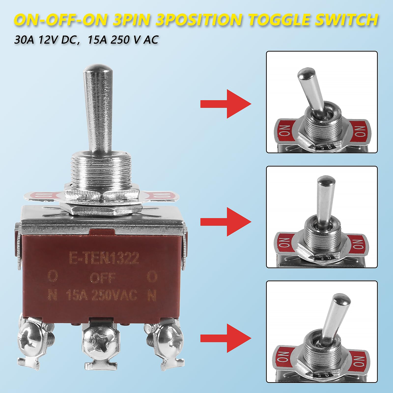 Snapklik.com : JUZITAO 8PCS 6Pin Heavy Duty Rocker Toggle Switch 15A ...