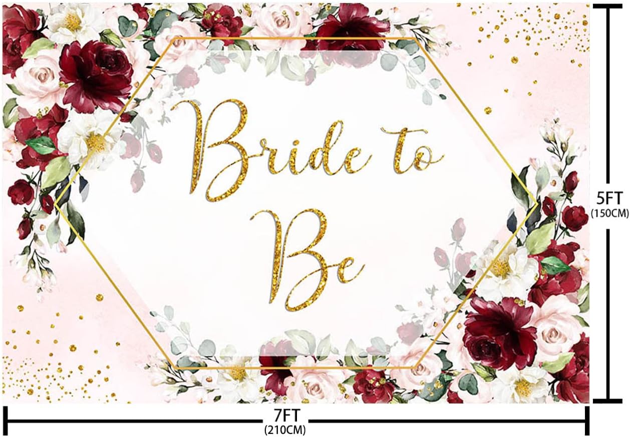 Buy ABLIN 7x5ft Bride to Be Backdrop Bridal Shower Decorations Girls ...