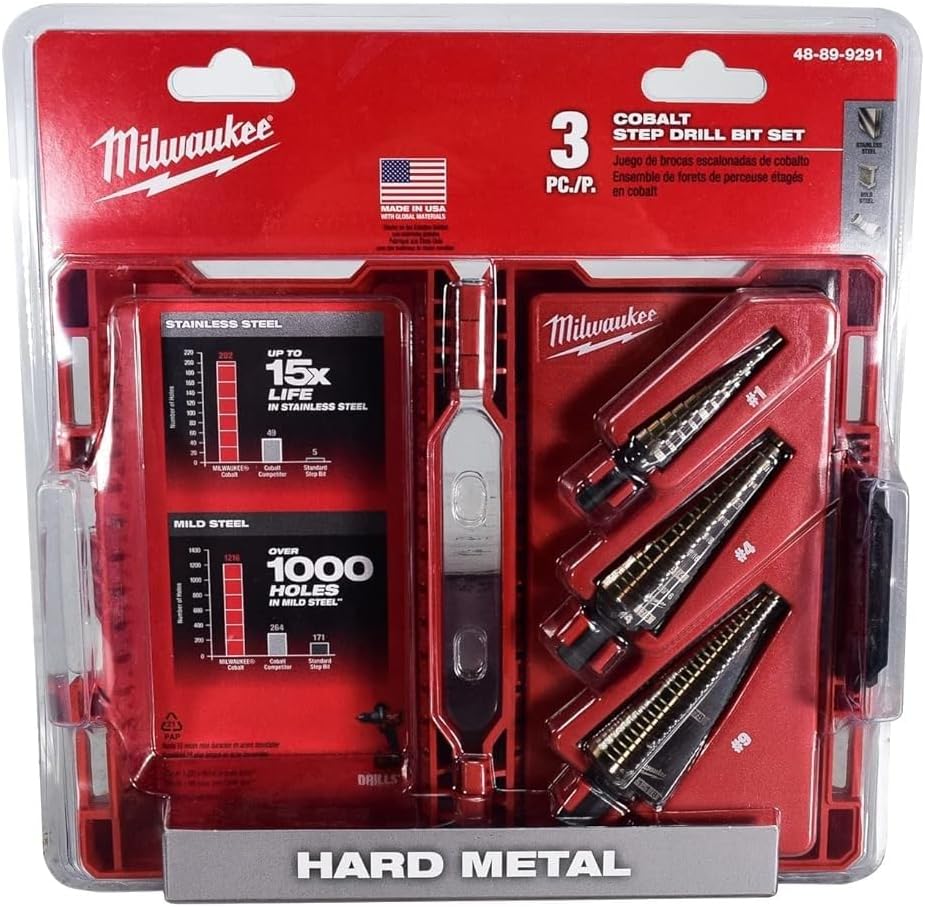 Amazon.com: Milwaukee Electric - Cobalt Step BIT KIT 3PC : Industrial ...