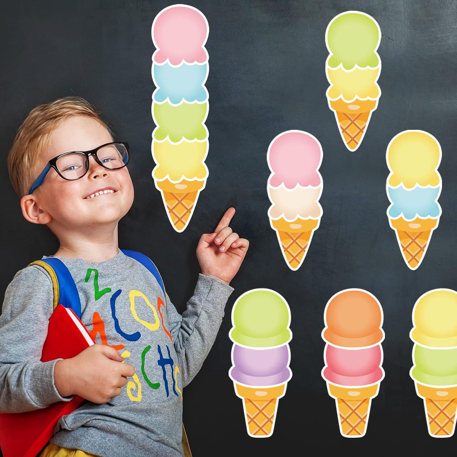AnyDesign 48Pcs Ice Cream Cut-Outs with Glue Points Nepal | Ubuy