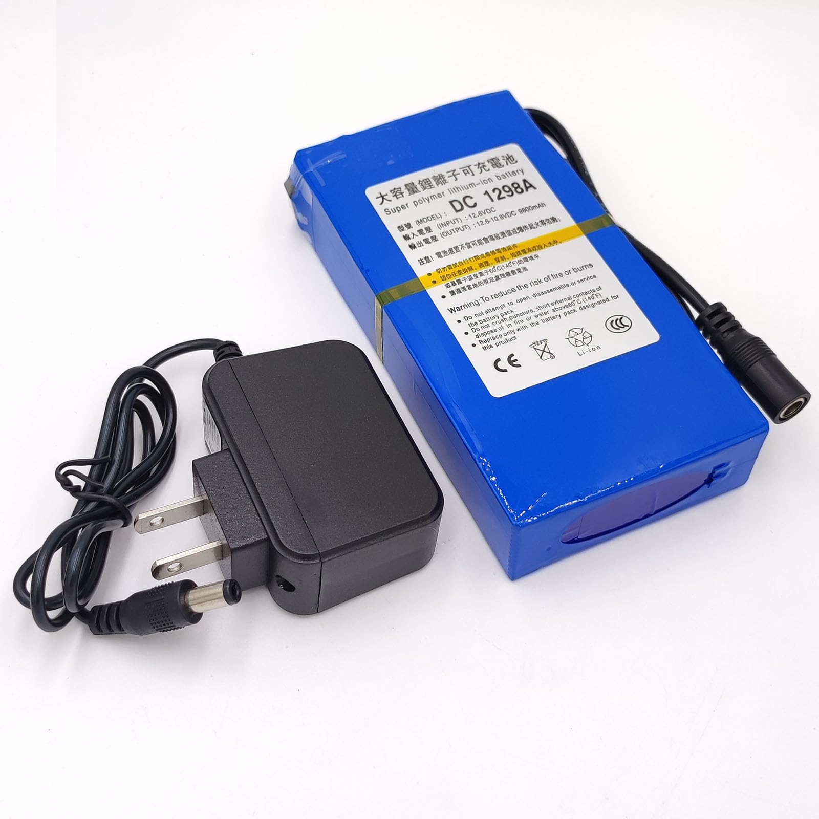1 Pack Portable DC 12V 9800mAh Rechargeable Li-ion Battery Pack DC ...