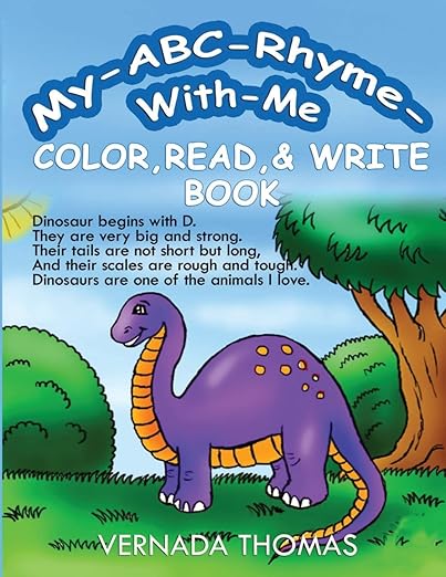My ABC-Rhyme-With-Me Color, Read & Write Book: Thomas, Vernada ...