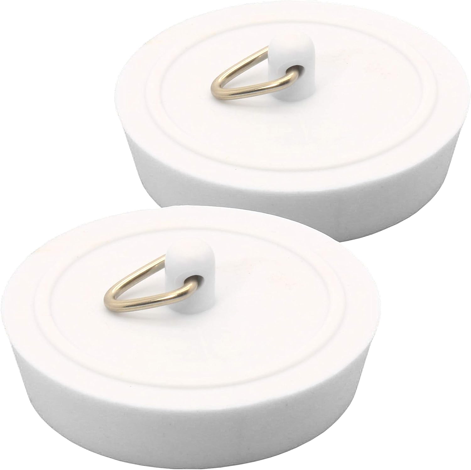 Pack Of 2 45mm White Replacement Bath Plugs, Rubber Drain Stopper ...