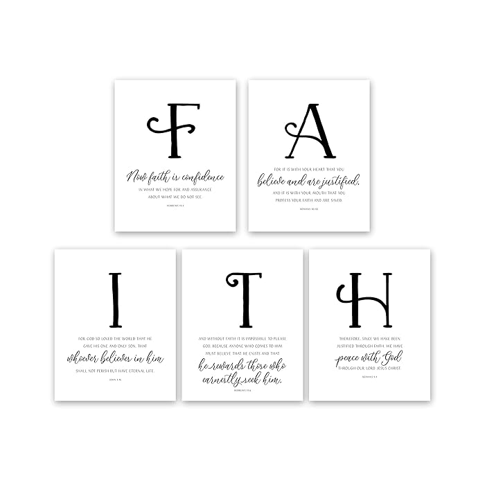 Buy FAITH Wall Decor - Scripture Wall Art and Bible Verses Wall Decor ...