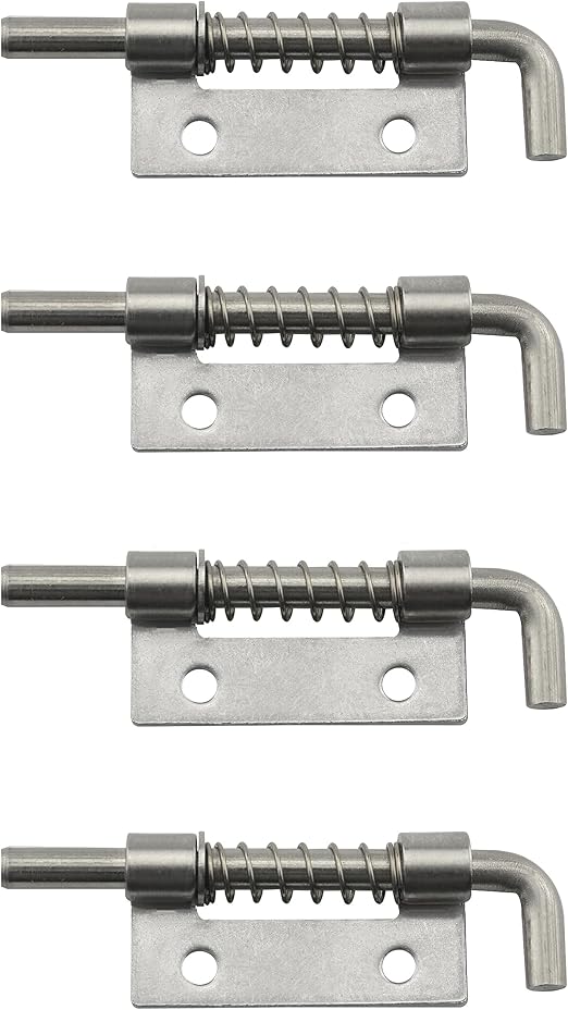 JianLing 4pcs Flat Pin Hinge Spring Latch 304 Stainless Steel Door Lock ...