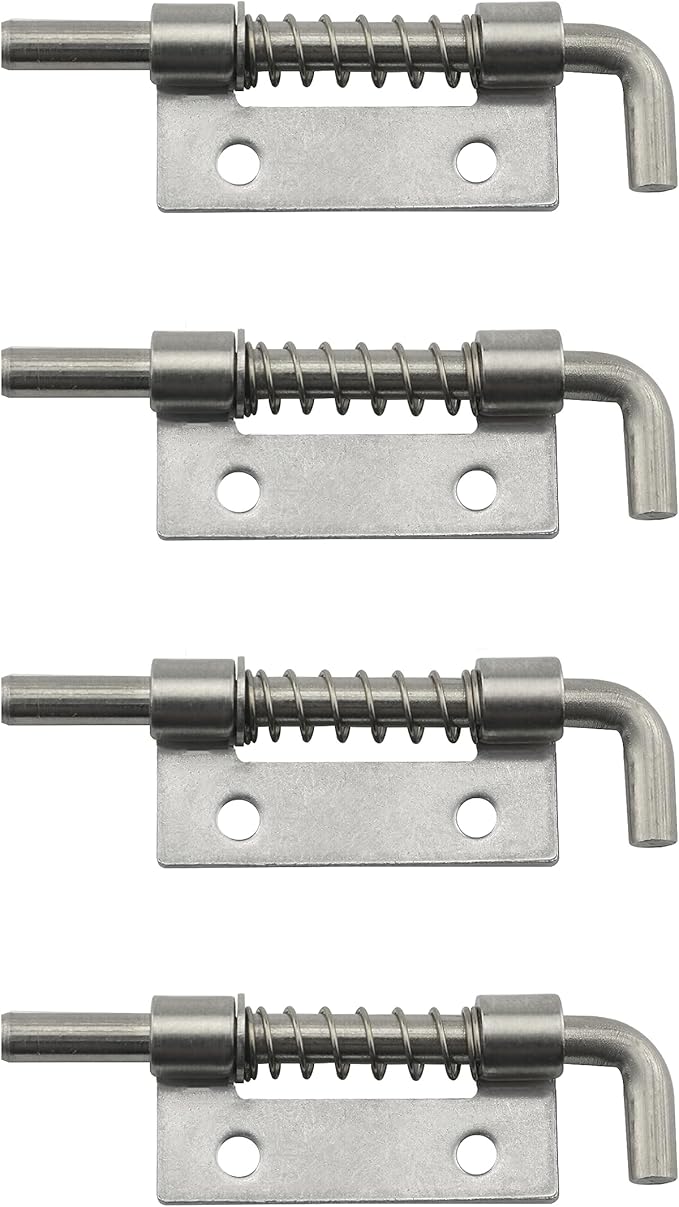 JianLing 4pcs Flat Pin Hinge Spring Latch 304 Stainless Steel Door Lock ...