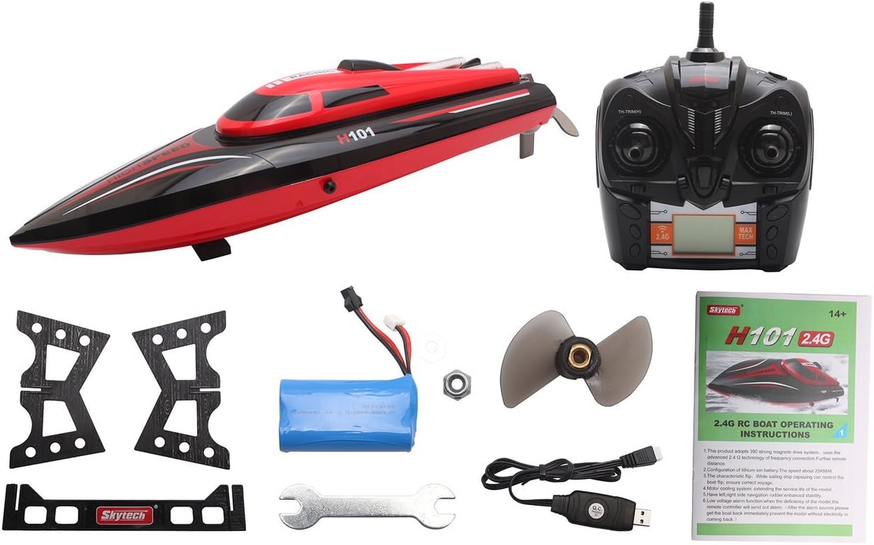 Liobaba TKKJ H101 2.4GHz 2CH 30KM/H High Speed Boat 180°Flip Reversion ...