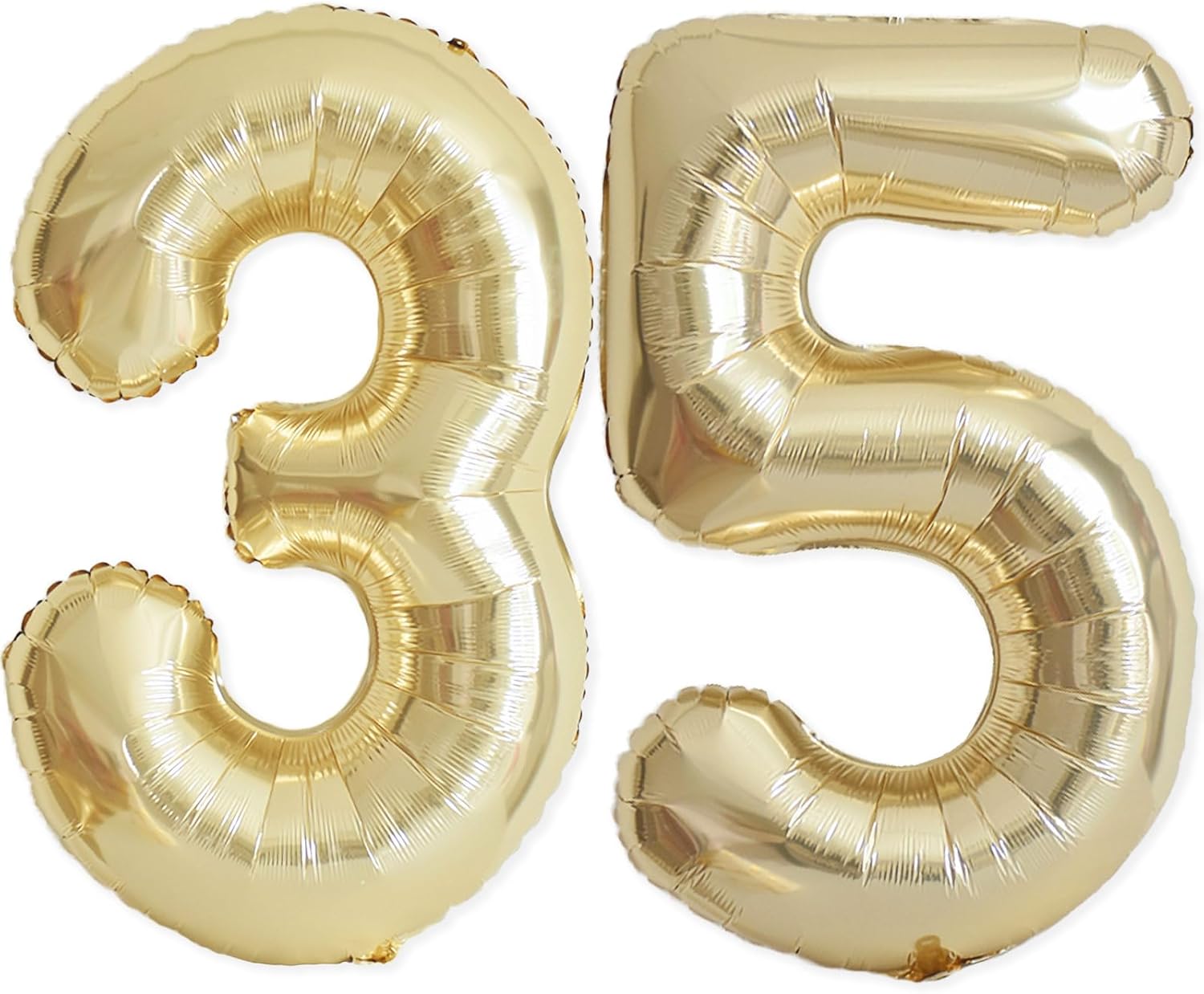 Amazon.com: 35 Balloon Number, 40 Inch Champagne Gold Foil Balloons ...