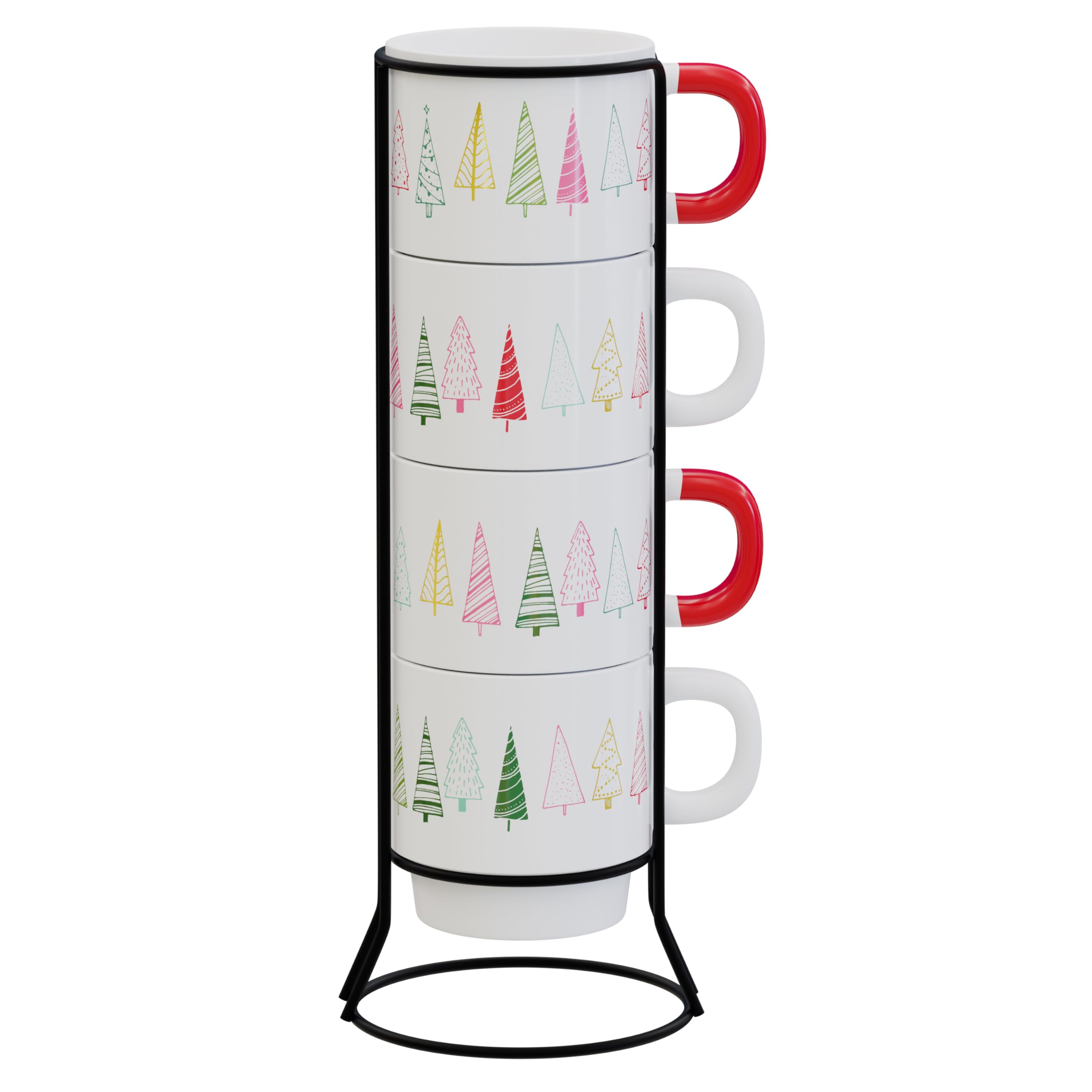 Amazon.com: American Atelier Coffee Mug Set with Coffee Mug Rack ...