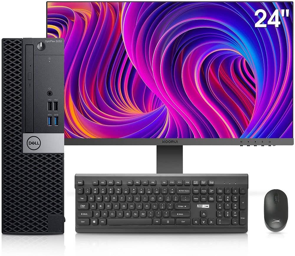 Amazon.com: Dell OptiPlex 5050 Desktop Computers with 24 inch Koorui ...