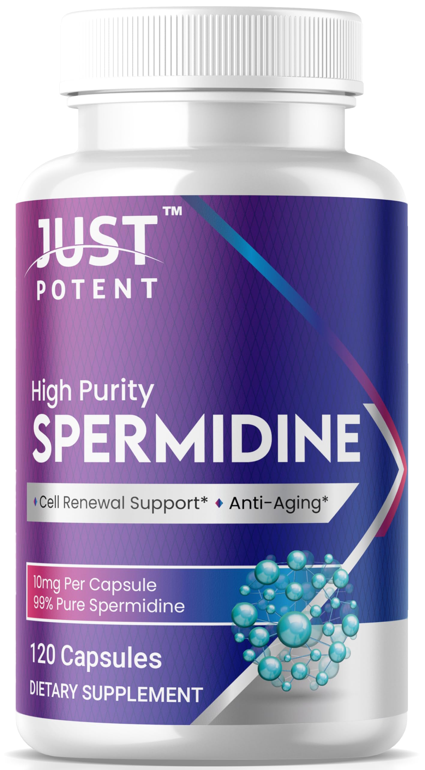 Amazon.com: Just Potent High Purity (99%) Spermidine Supplement | 120 ...