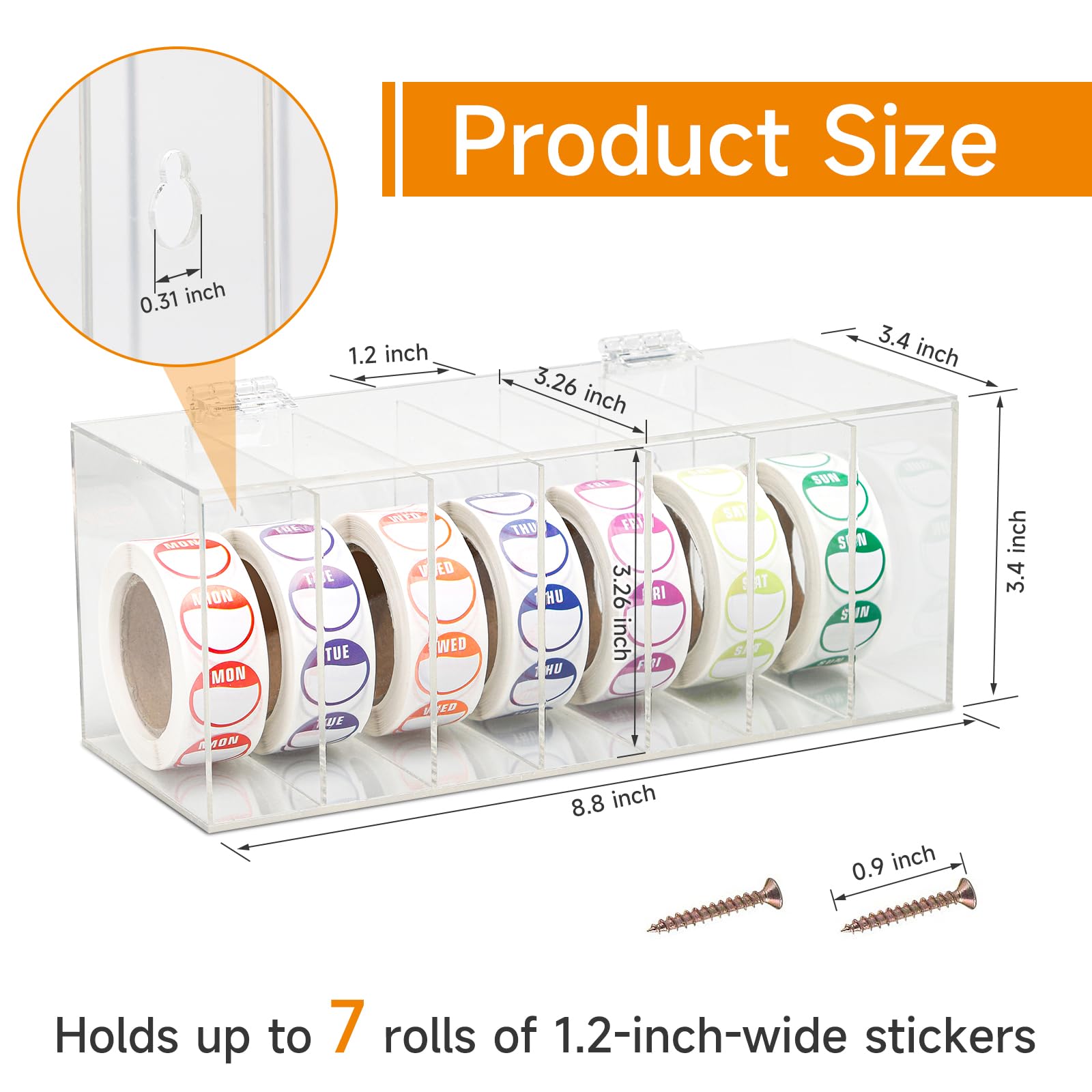Snapklik.com : 7 Days Of The Week 3500 Pcs Stickers - 1 Inch Food ...