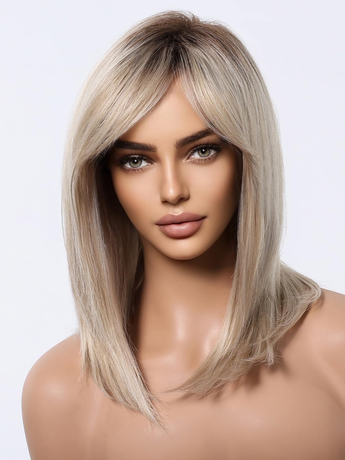 Amazon.com: testar Blonde Wigs for White Women Short Blonde Bob Layered ...