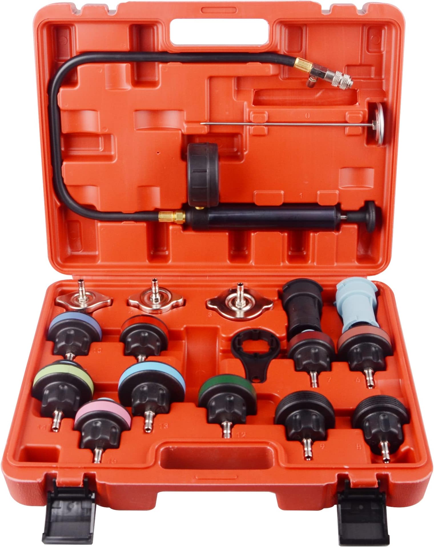 FreeTec 18pcs Pressure Cooling System Car Leak Tester Detector Tool ...