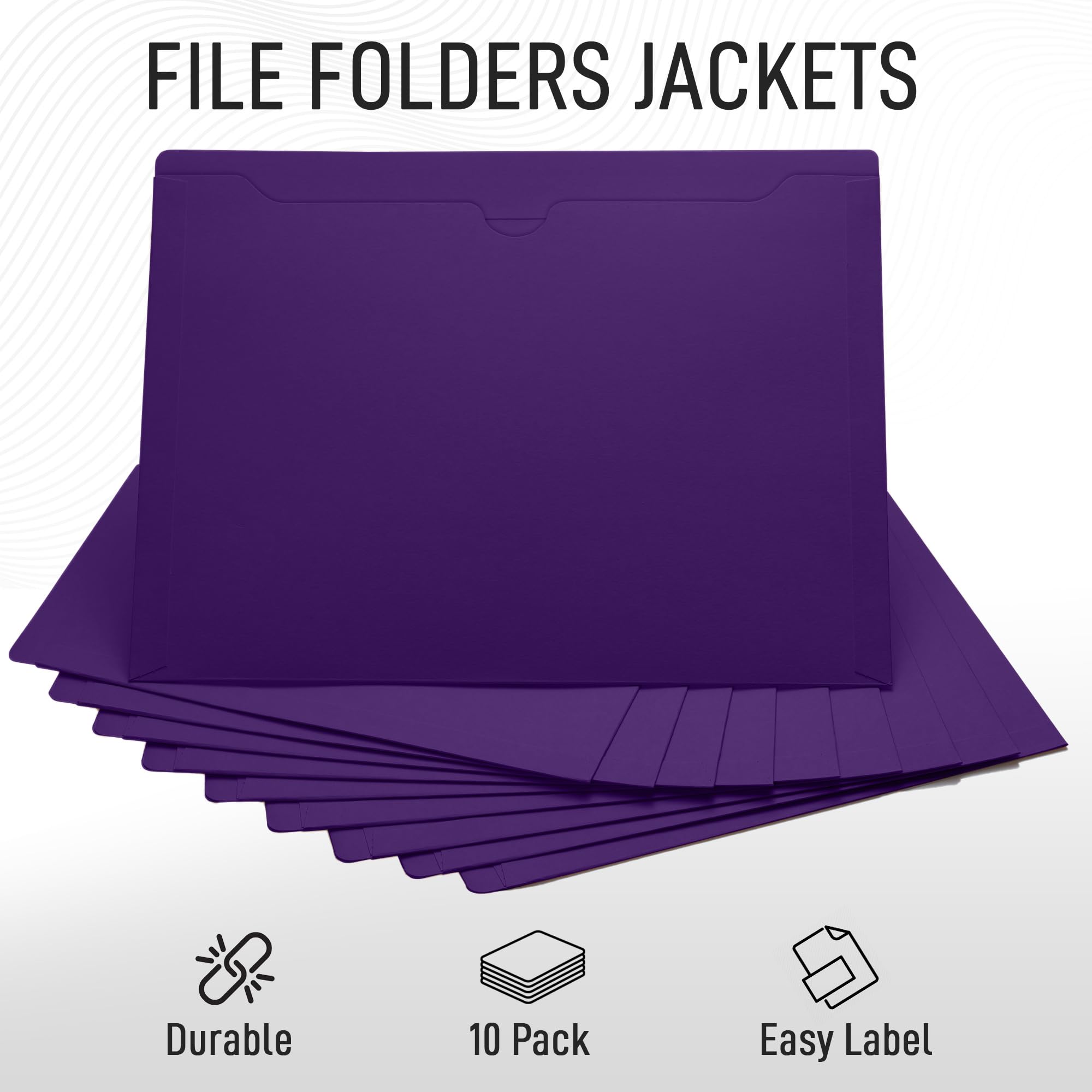 Snapklik.com : Purple File Jackets, Flat-No Expansion, Letter Size ...