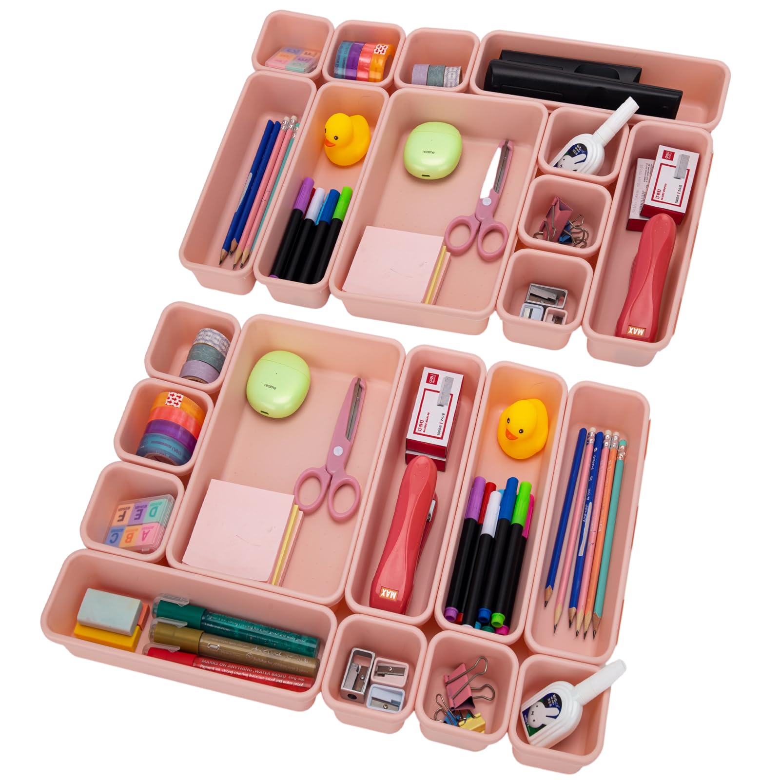 Amazon.com: KeFanta 22 Pack Desk Drawer Organizers,Interlocking Junk ...