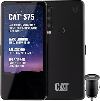 Amazon.com: Cat S75 Smartphone Model EU/UK Model BM1S1B w/Satellite ...