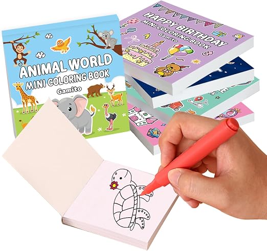 Amazon.com: 6-Pack Mini Coloring Book for Adults, Travel Small Coloring ...