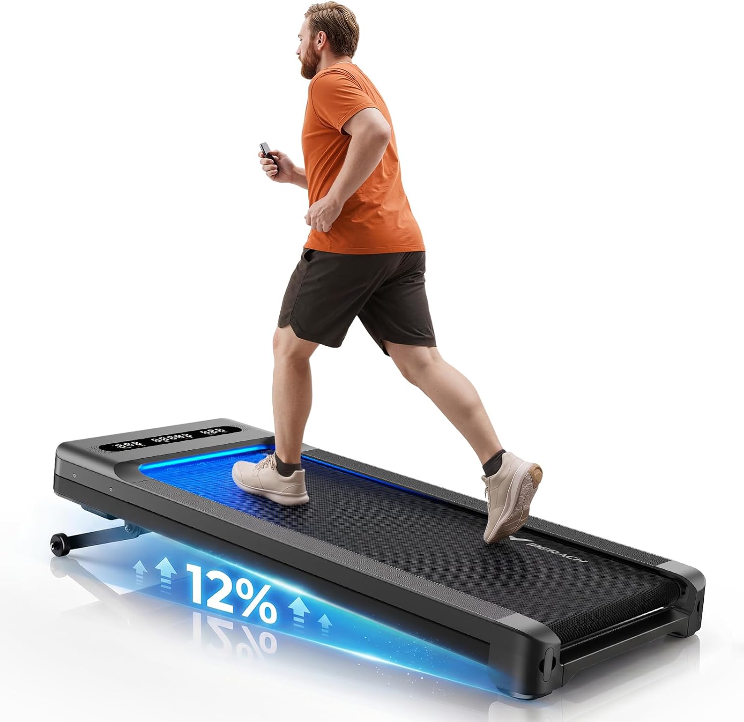 Amazon.com : MERACH Walking Pad Treadmill with 12% Auto Incline, 400 lb ...
