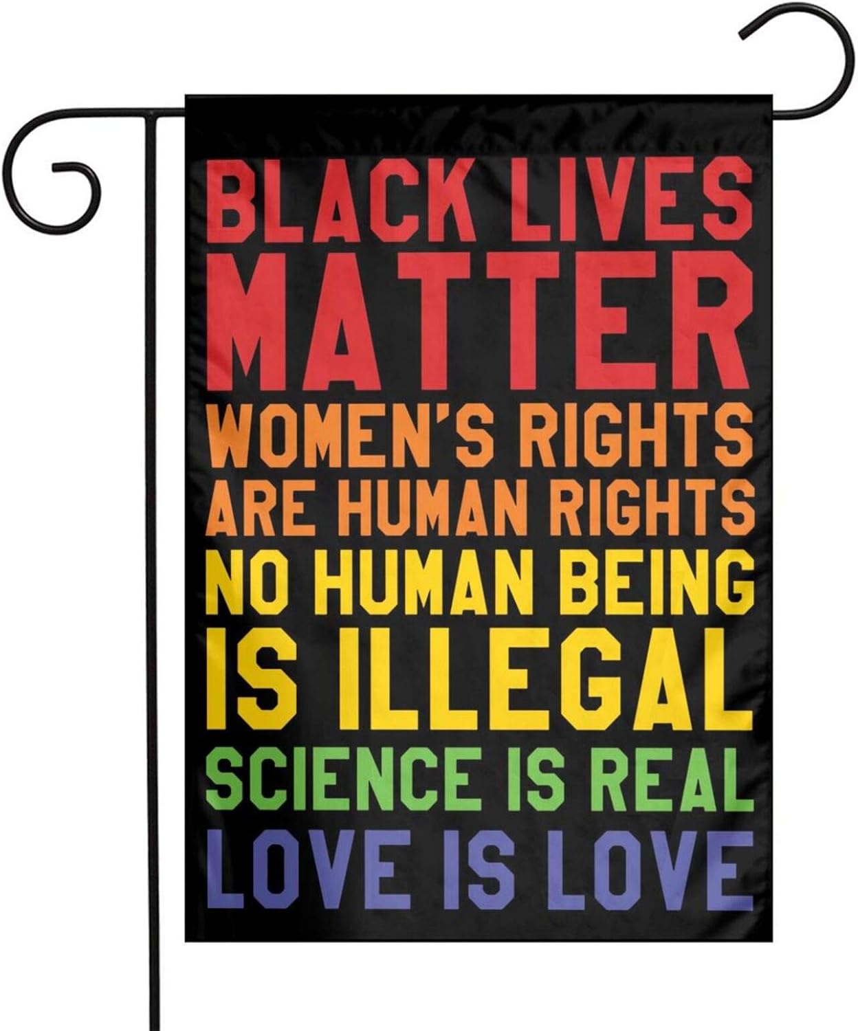 Amazon.com: Black Lives Matter Garden Flag For Outside, Double Sided ...