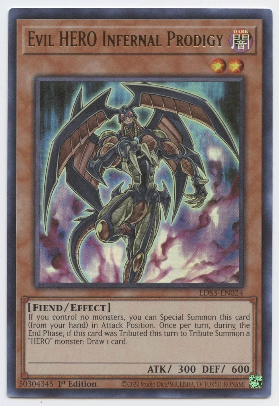 Amazon.com: Evil Hero Infernal Prodigy - LDS3-EN024 - Ultra Rare - 1st ...