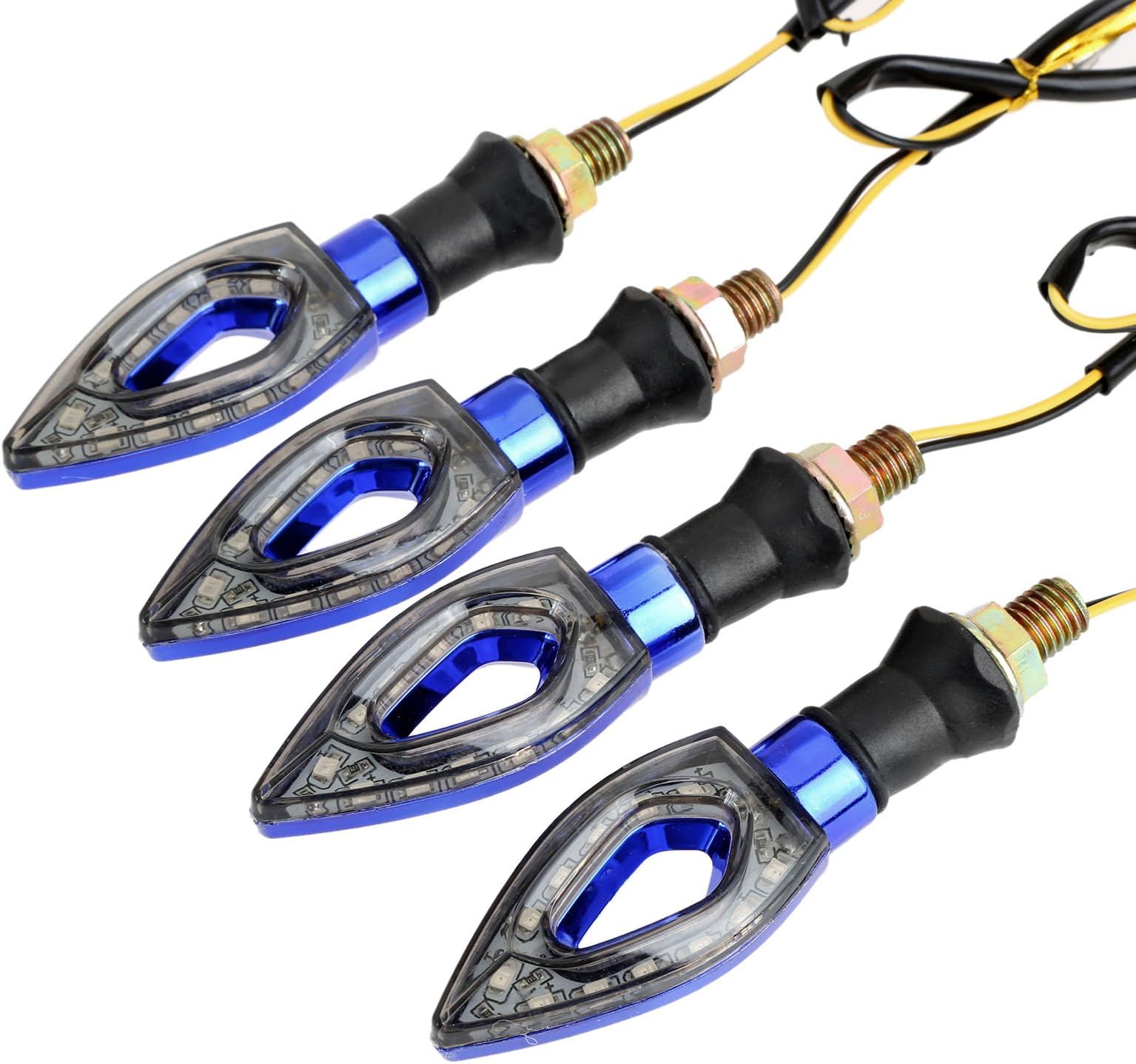 Kinstecks 4PCS Motorcycle Indicators Flowing Turn Signal Lights ...