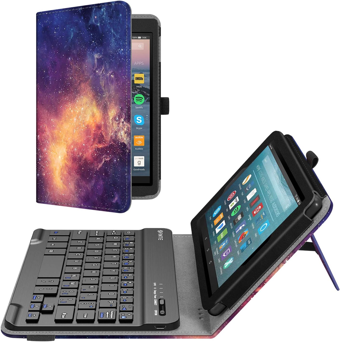 Amazon.com: Fintie Folio Keyboard Case for All-New Amazon Fire 7 (9th ...