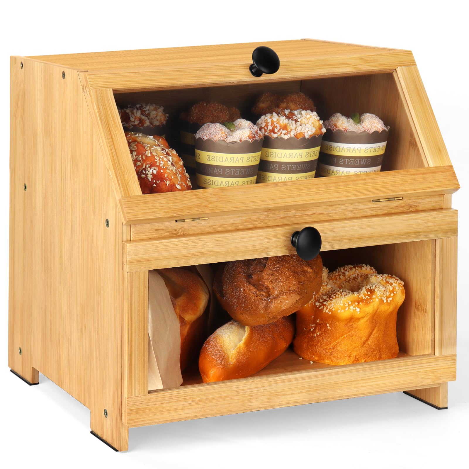 Yostyle Cocina Panera Panera de Doble Capa para mostrador de cocina con ...