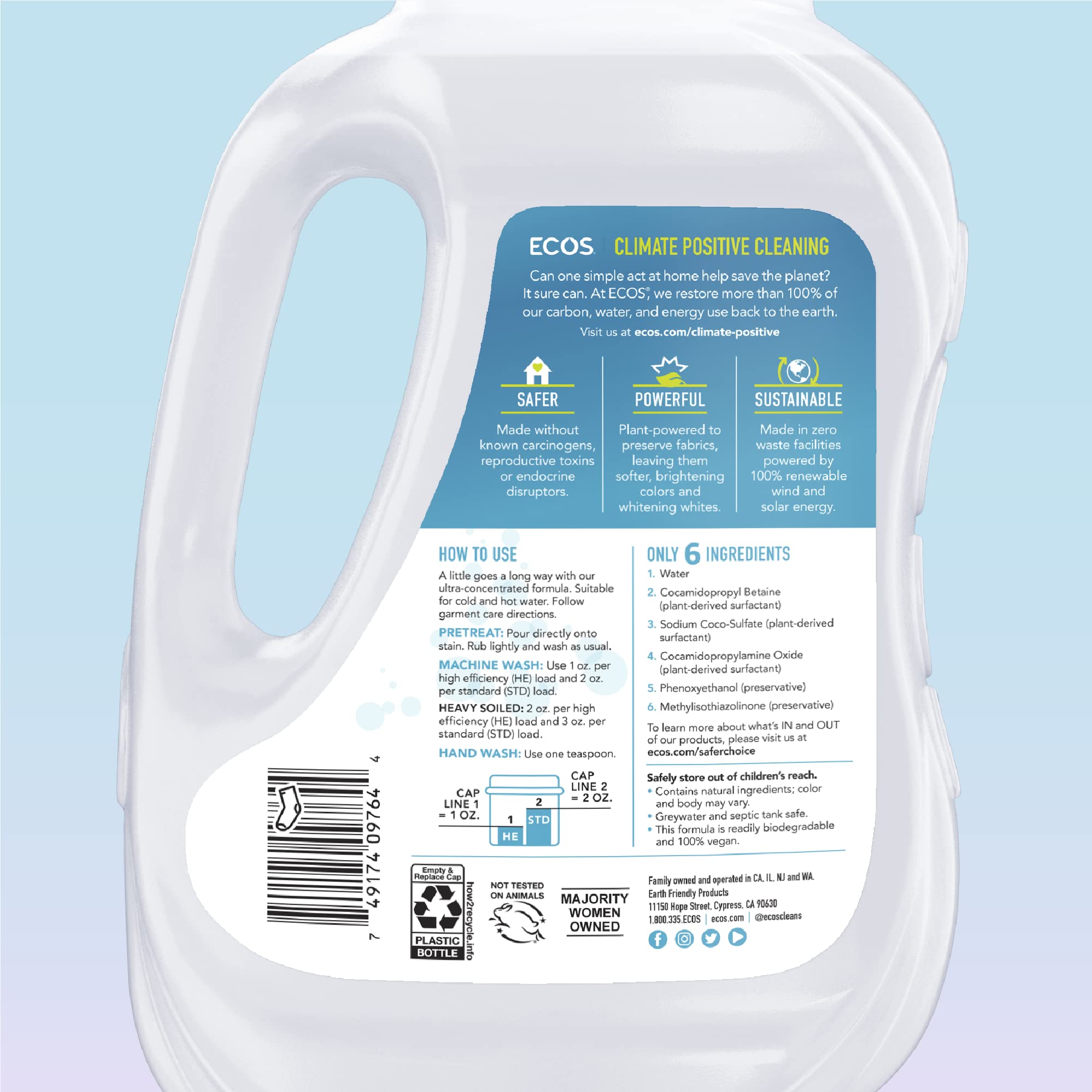 Snapklik.com : ECOS Laundry Detergent Liquid, 100 Loads - Dermatologist ...