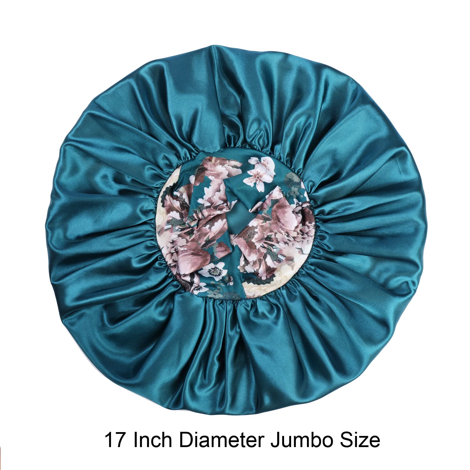 Silk Satin Bonnet Hair Cap: 2pcs 17inch Diameter Extra Large Jumbo ...