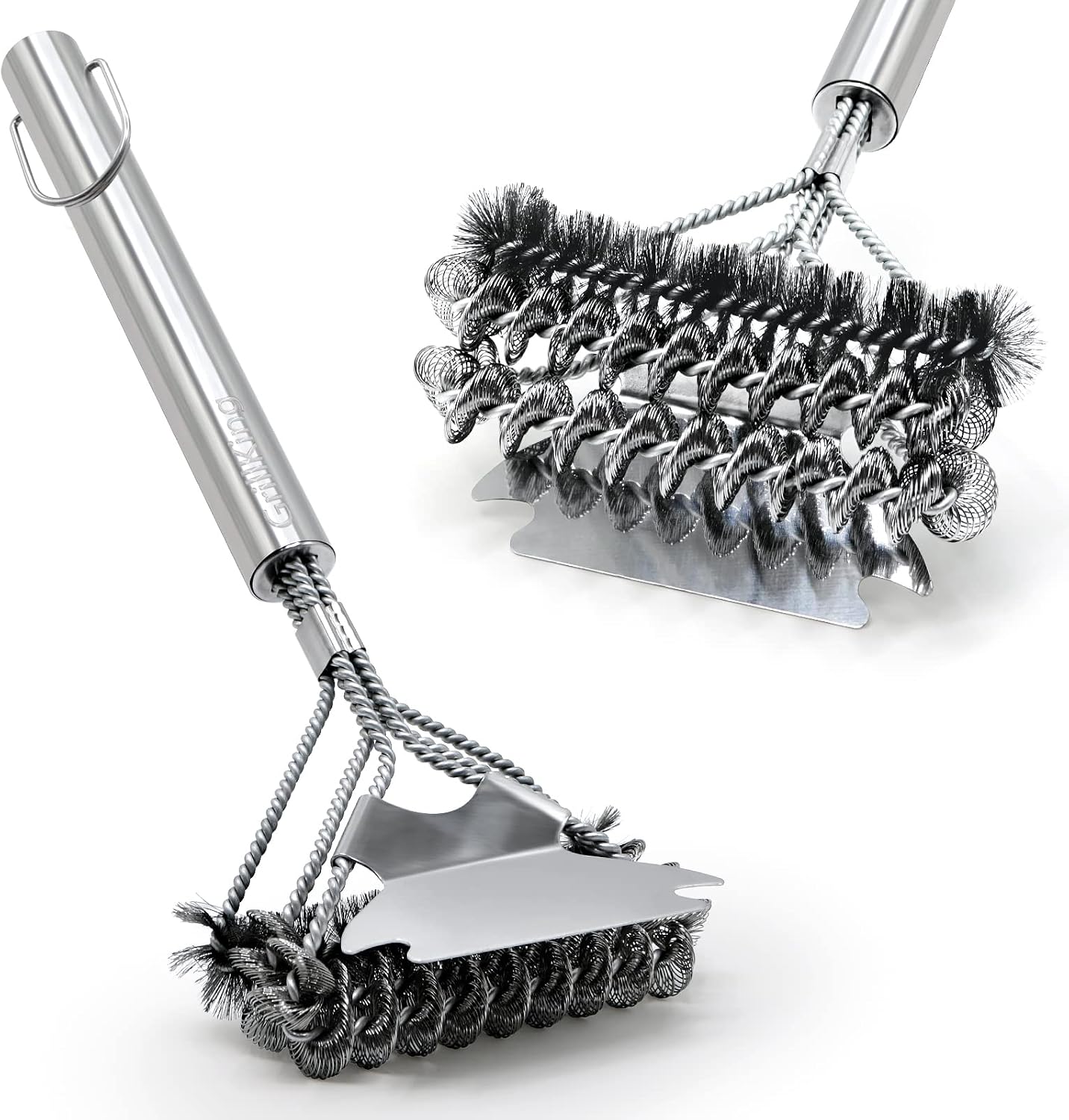 Amazon.com: MEKER Grill Brush with Scraper, Safe Wire Bristles 17" BBQ ...