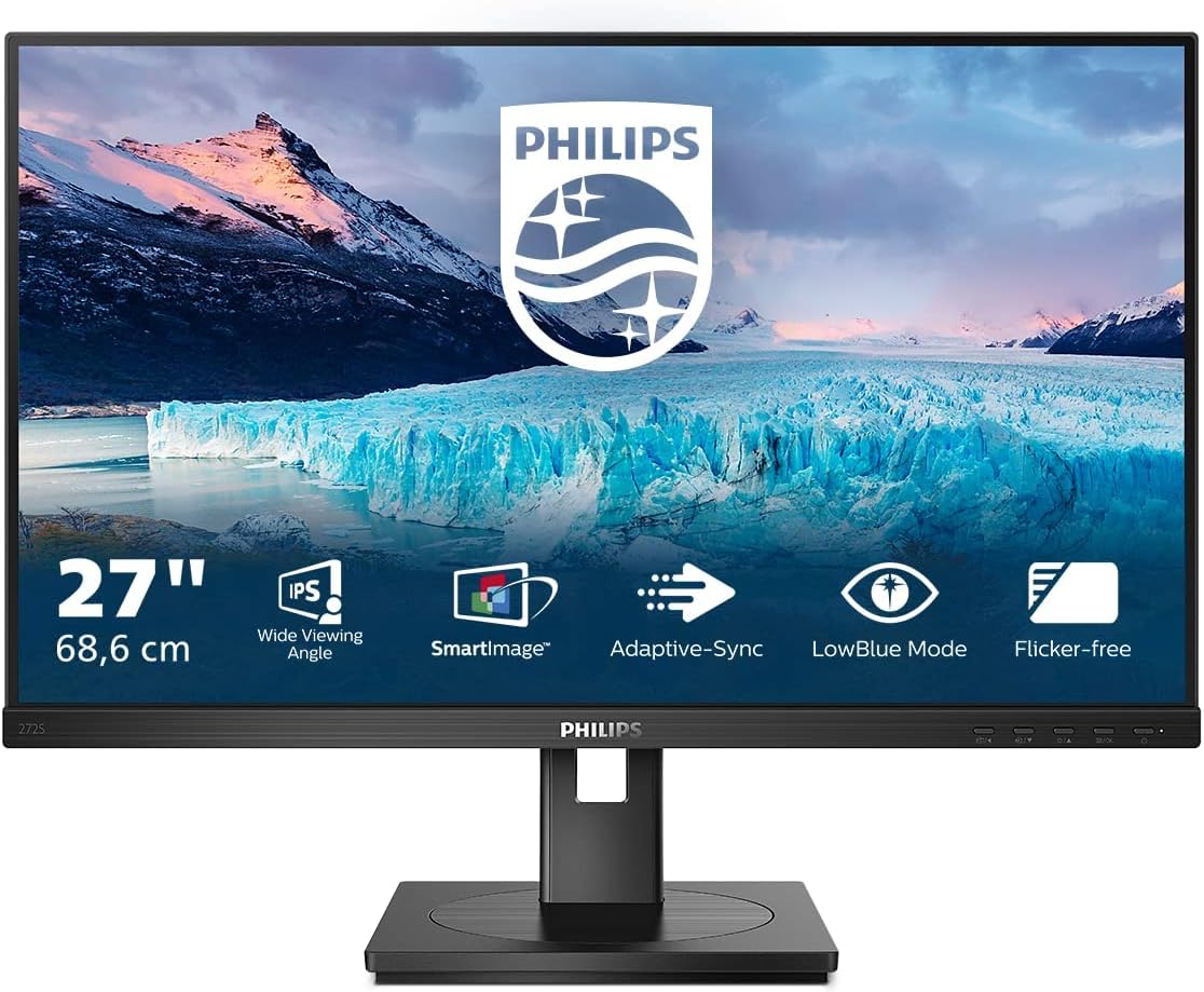 Dell P2725H 27 Inch Full HD (1920x1080) Monitor, 100Hz, IPS, 5ms, 99% ...