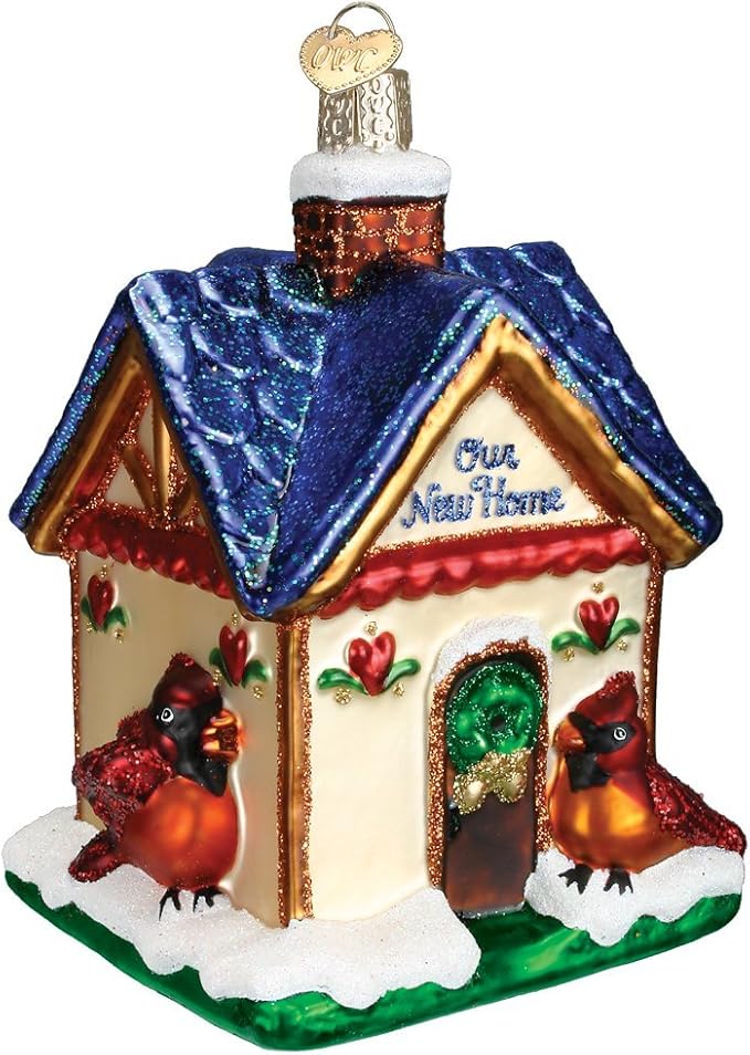 Amazon.com: Old World Christmas Our New Home Glass Blown Ornament for ...