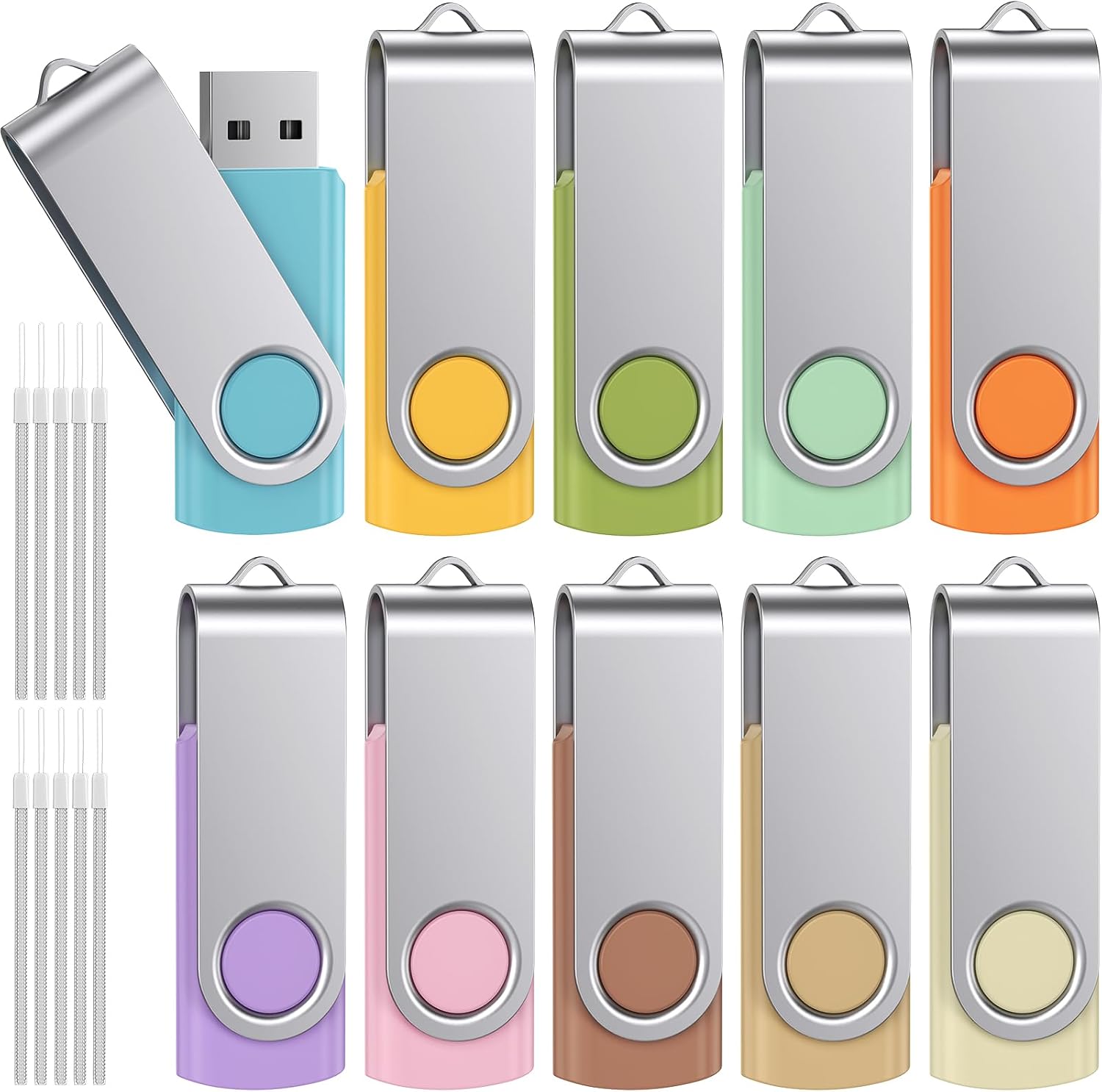 Amazon.com: 64GB Flash Drive 10 Pack USB Flash Drives Thumb Drive High ...