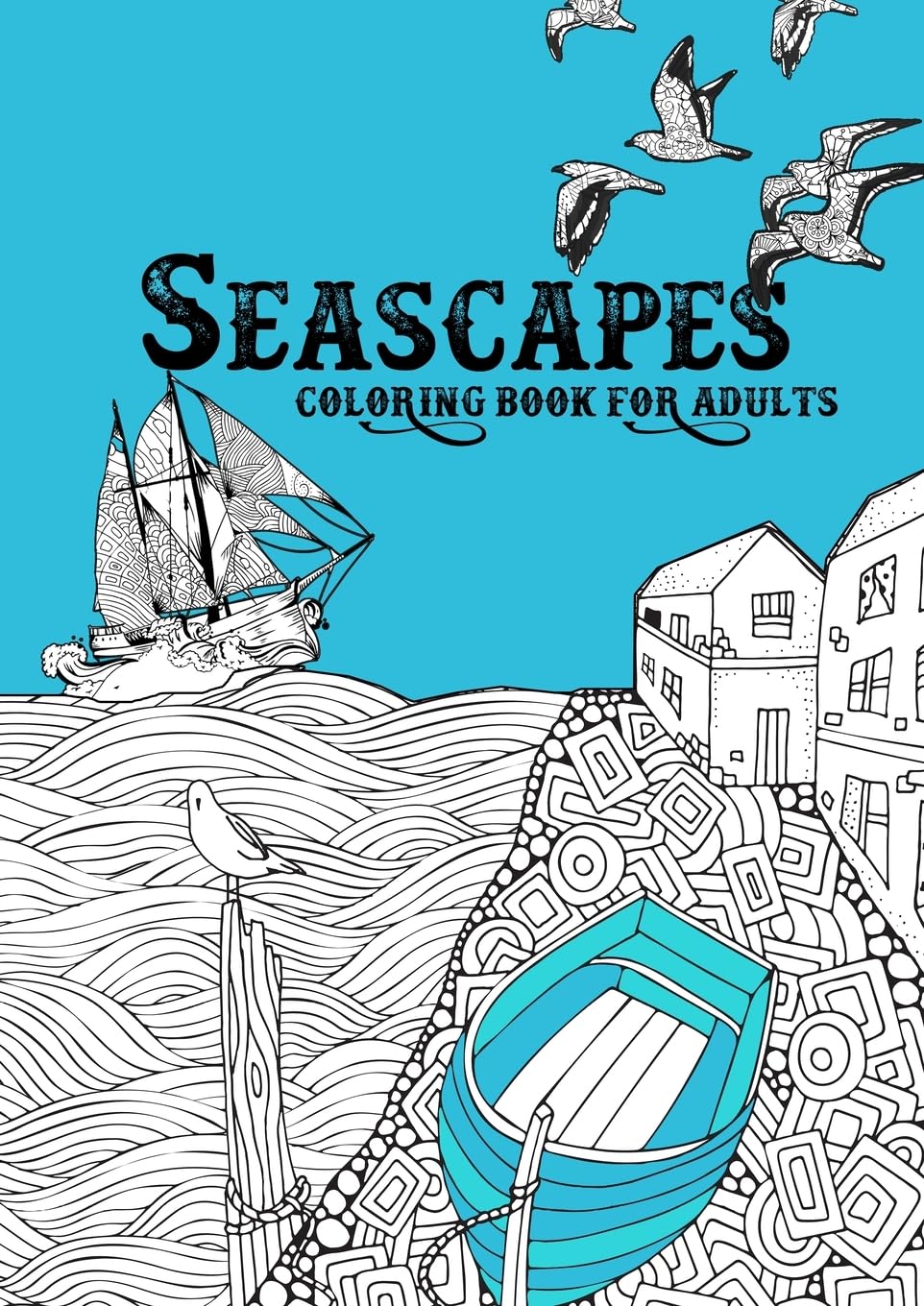 Amazon.com: Seascapes Coloring Book for Adults: ocean coloring book for ...