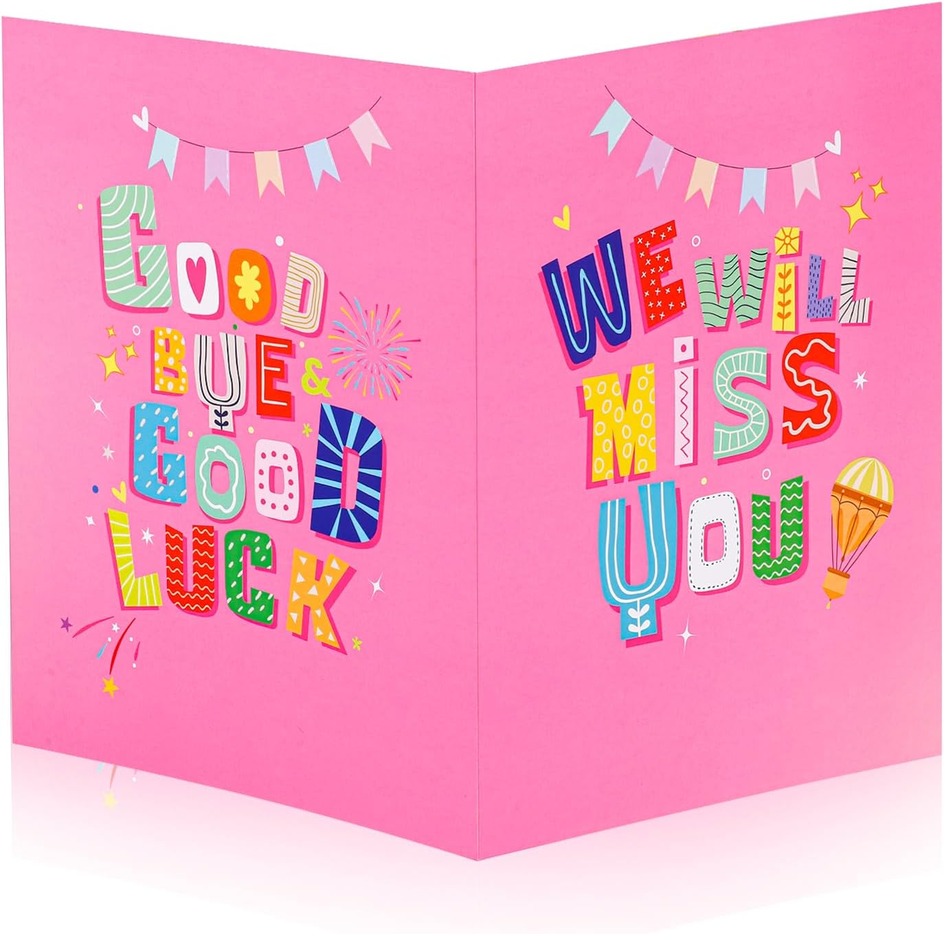 Amazon.com : NQEUEPN We'll Miss You Card, 11.02x17.32in Farewell Card ...