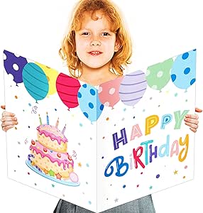 Amazon.com : Jumbo Birthday Card with Envelope - Oversized 22x14 Inch ...