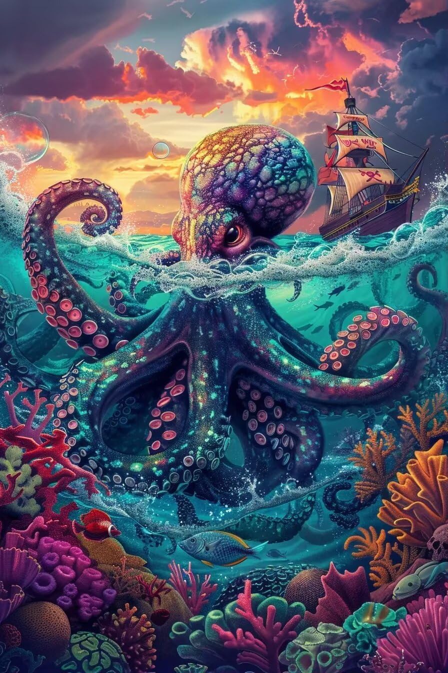 Amazon.com: Deep Sea Octopus Jigsaw Puzzle - 500 Piece Puzzles for ...